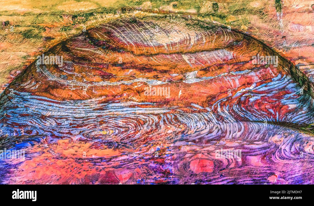 Rose Red Rock Tomb Arch Petra Jordan. Built by the Nabataens in 200 BC ...