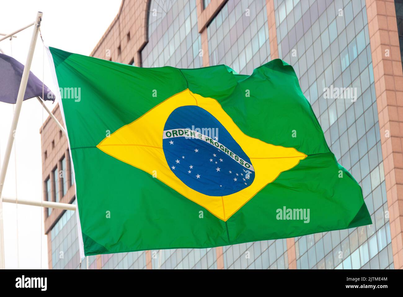 flag of brazil outdoors in rio de janeiro Brazil Stock Photo - Alamy