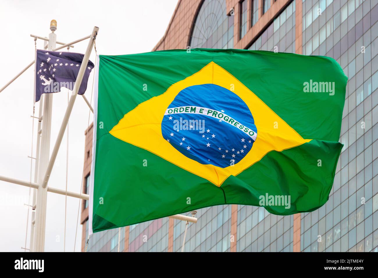 flag of brazil outdoors in rio de janeiro Brazil Stock Photo - Alamy