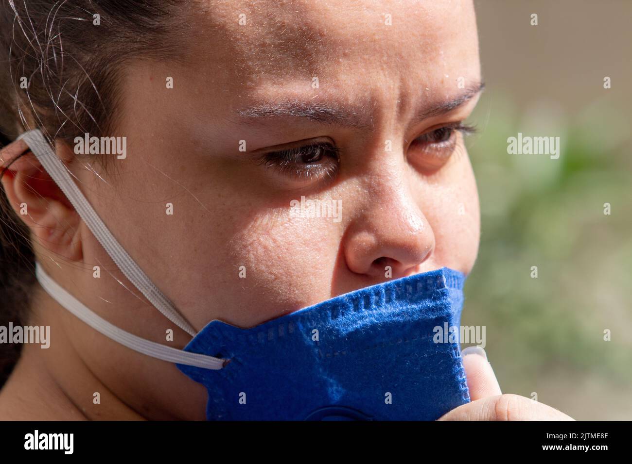 Covid medical face mask marks hi-res stock photography and images - Alamy
