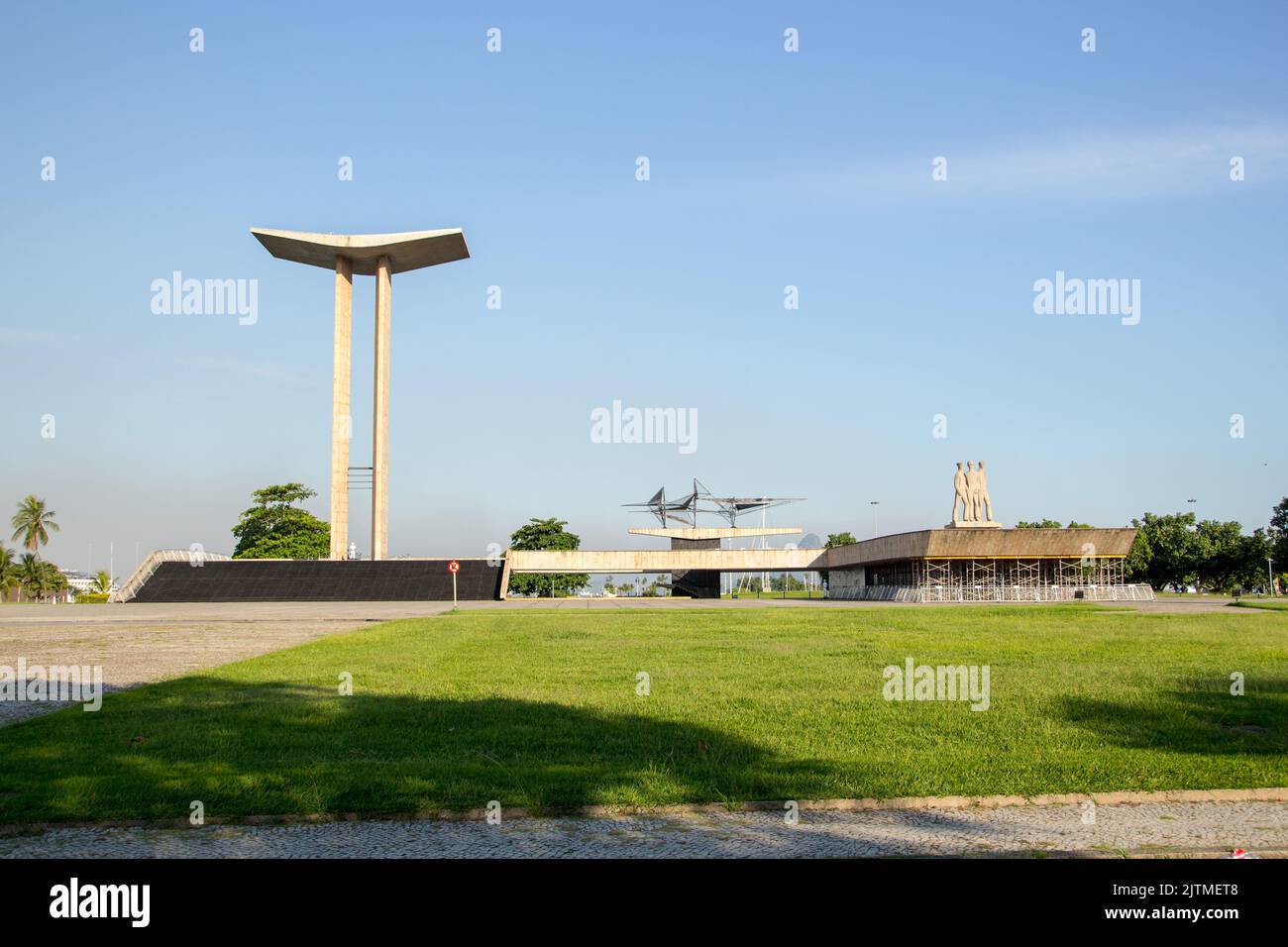 small square monument in honor of soldiers killed in World War II Stock ...