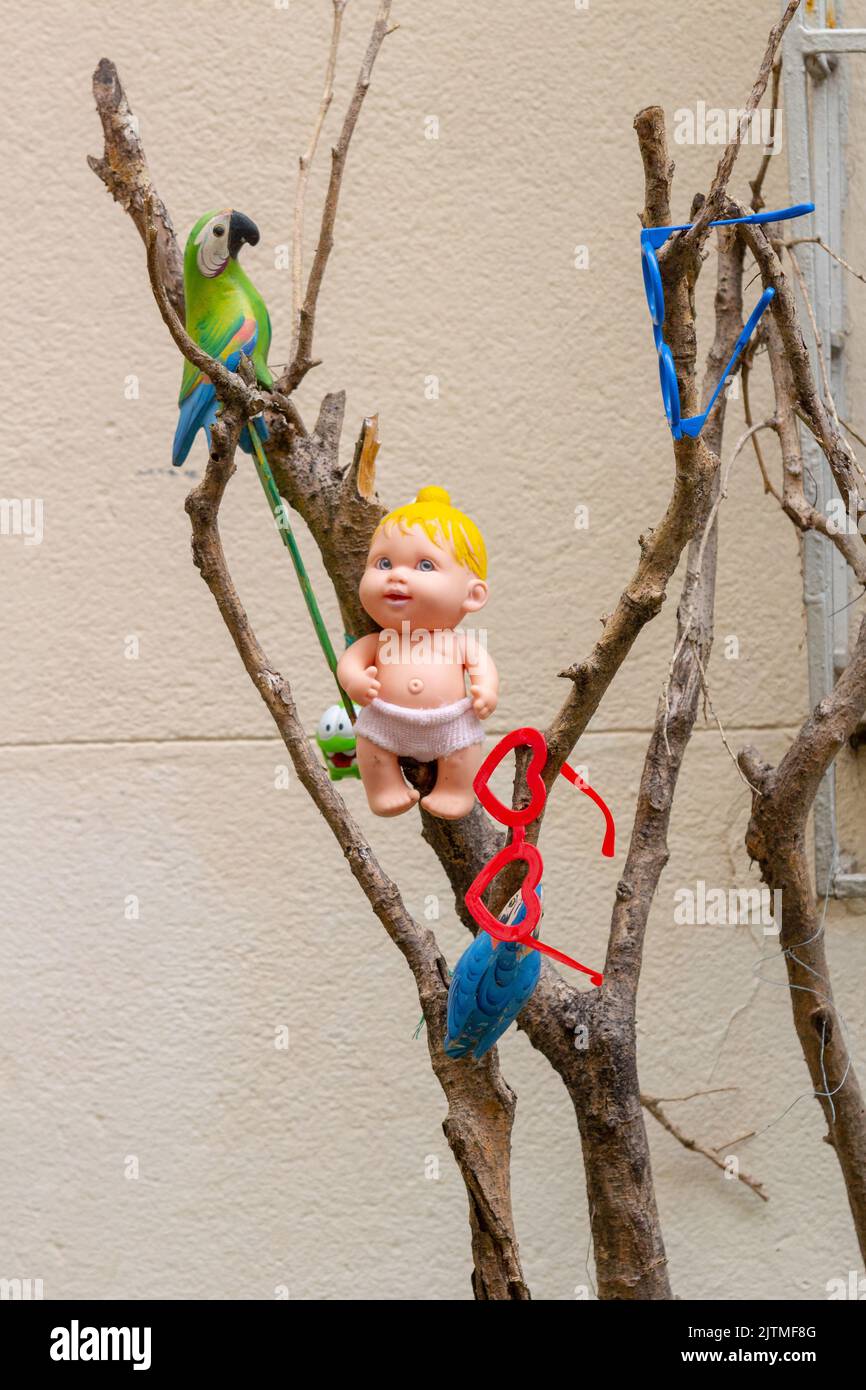 tree with a toy doll in Rio de Janeiro Brazil Stock Photo - Alamy