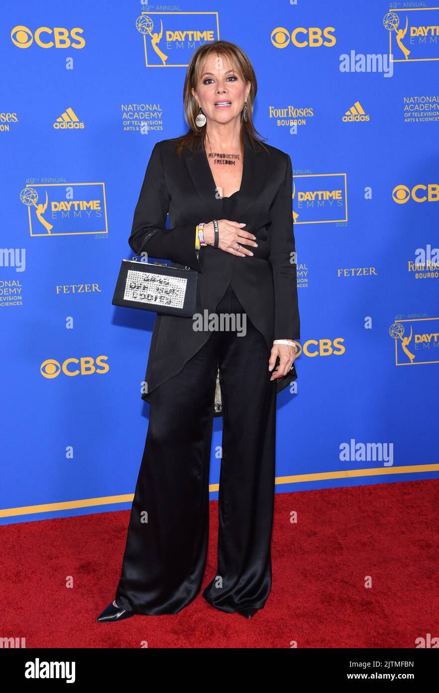 Nancy Lee Grahn arriving at the 49th Annual Daytime Emmy Awards held at ...