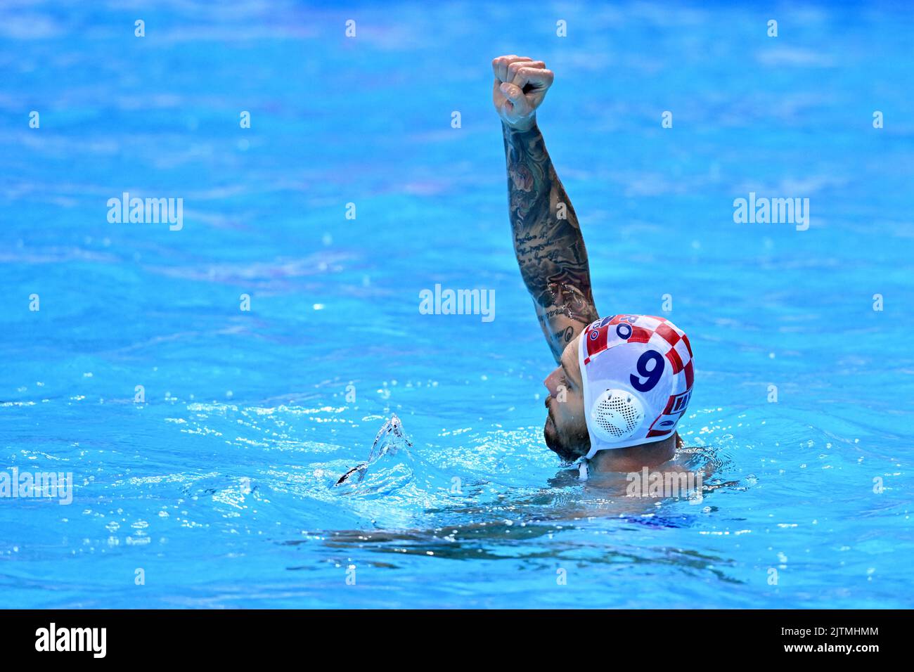 SPLIT, CROATIA - AUGUST 31: Jerko Marinic Kragic of Croatia celebrates ...