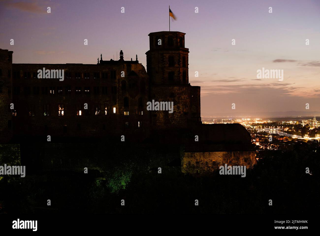 Heidelberg, Germany. 31st Aug, 2022. The silhouette of Heidelberg ...