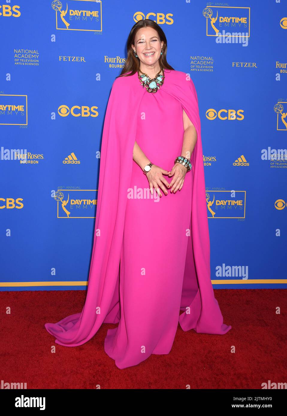 Drew Barrymore in the pressroom at the 49th Annual Daytime Emmy Awards ...