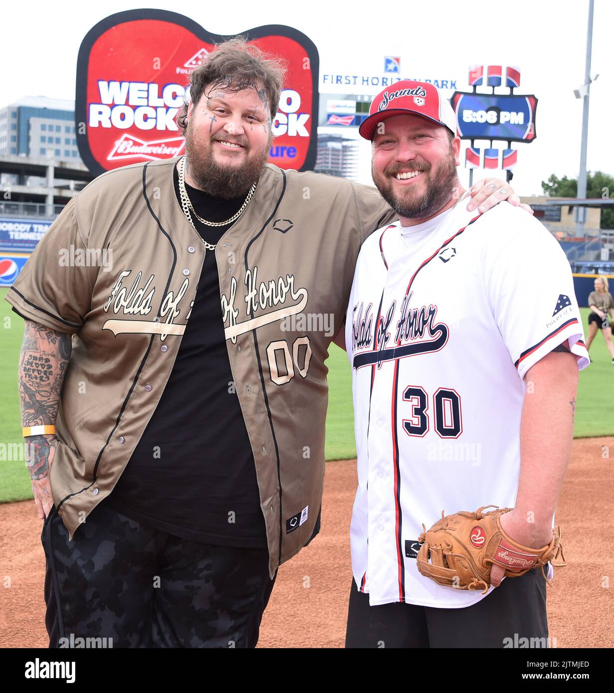Mitchell Tenpenny and Jelly Roll at the 2nd annual Folds of Honor Rock ...
