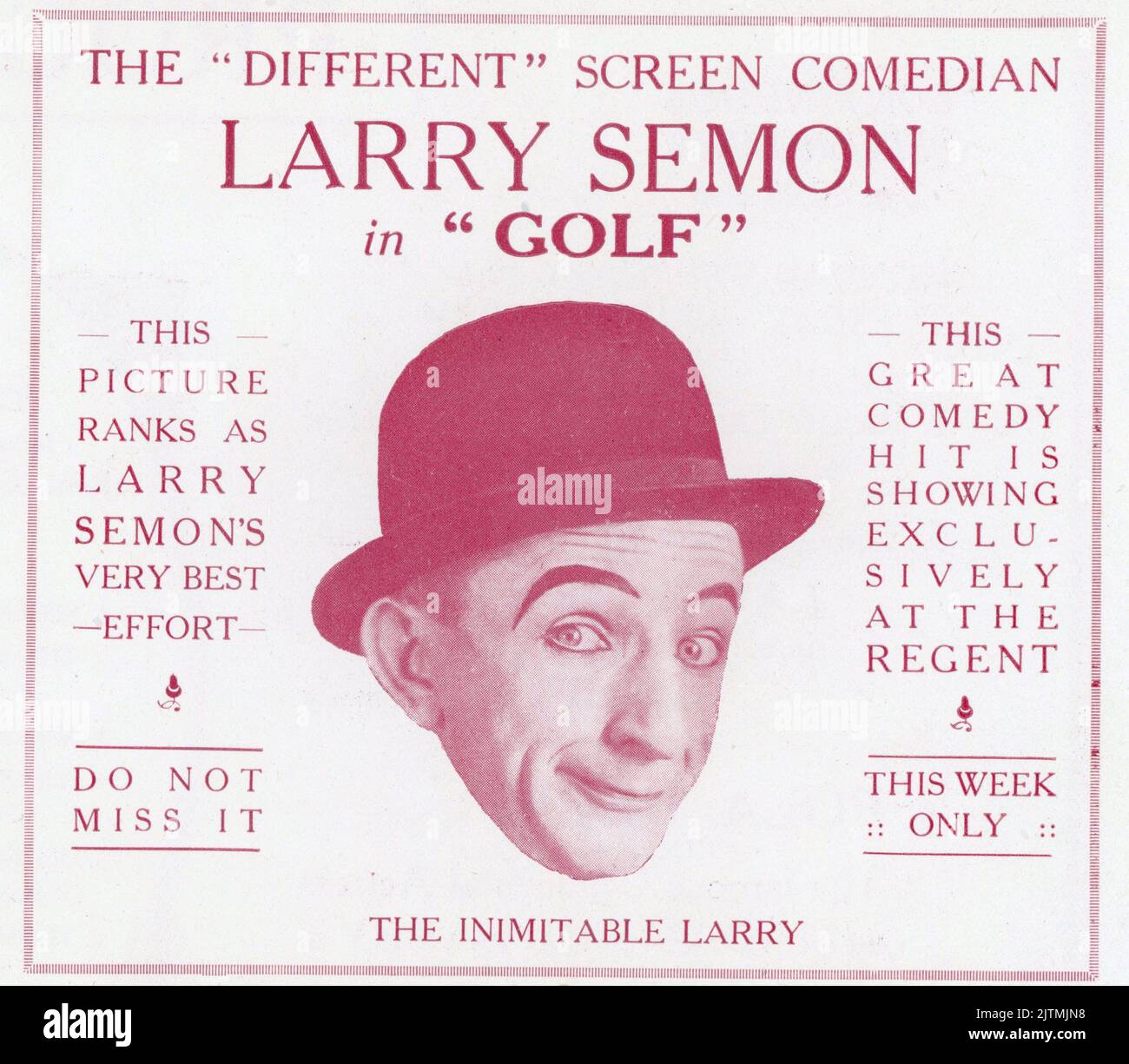 LARRY SEMON in the Silent Comedy Short GOLF 1922 directors / writers TOM BUCKINGHAM and LARRY ...