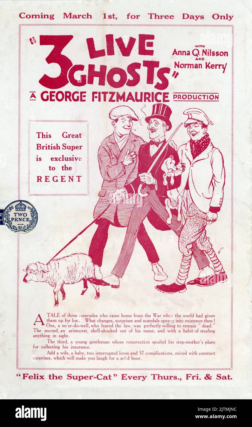 ANNA Q. NILSSON and NORMAN KERRY in 3 / THREE LIVE GHOSTS 1922 director GEORGE FITZMAURICE art ...