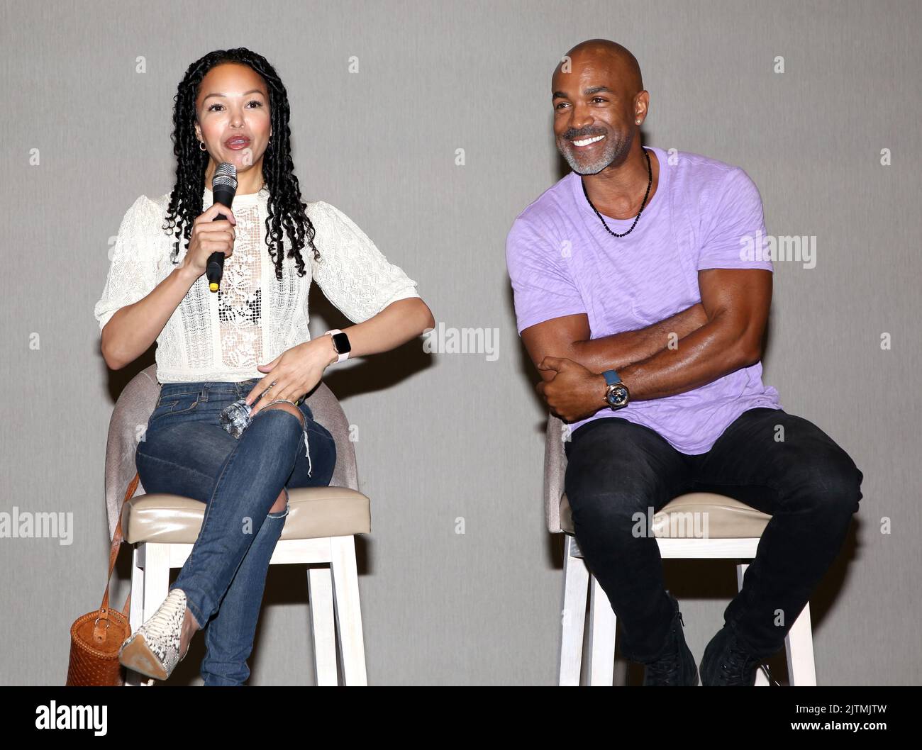 Brook Kerr and Donnell Turner attending the General Hospital Fantasy ...