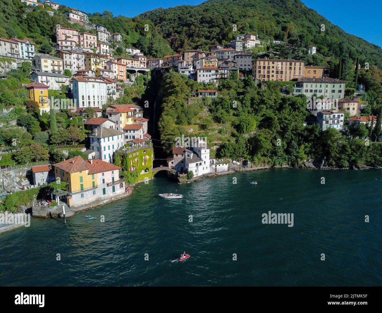 View of the village of Nesso on Lake Como Stock Photo - Alamy