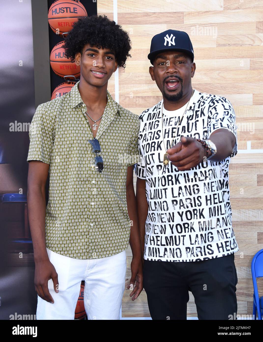 Baron Bellamy and Bill Bellamy arriving at Netflix's 'Hustle' Los ...