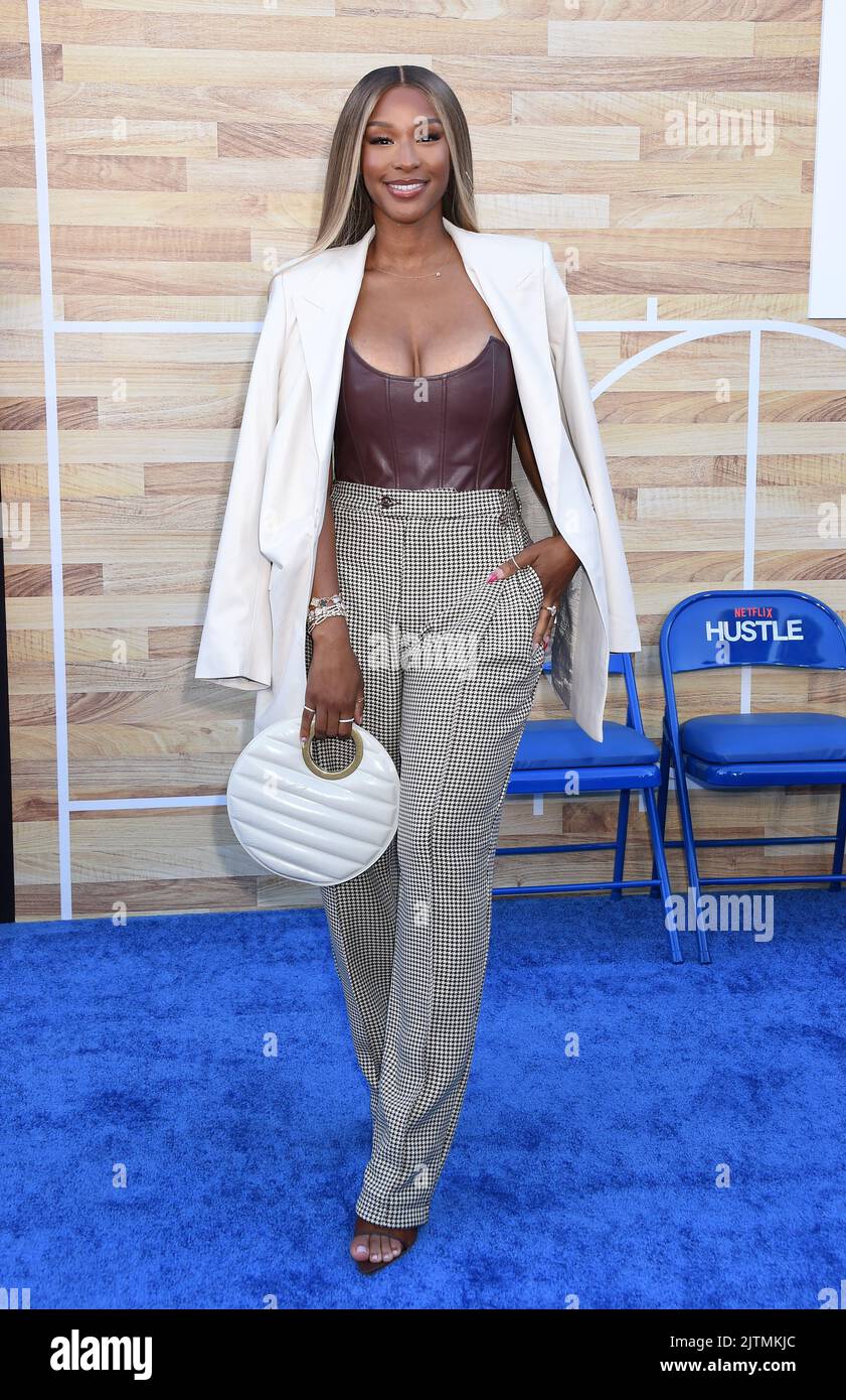 Savannah James arriving at Netflix's 'Hustle' Los Angeles premiere held ...