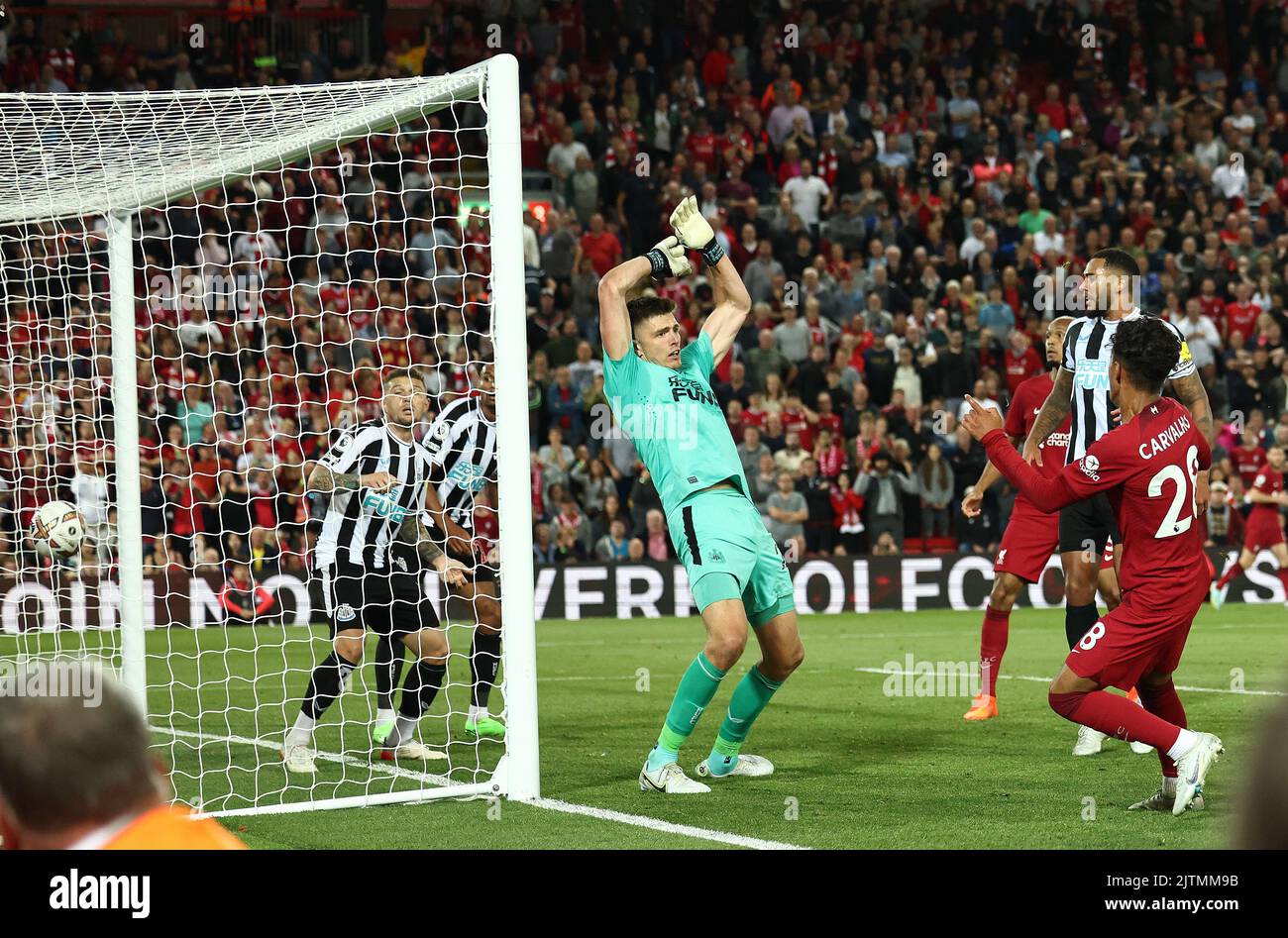 Liverpool, England, 31st August 2022. Fabio Carvalho of Liverpool ...