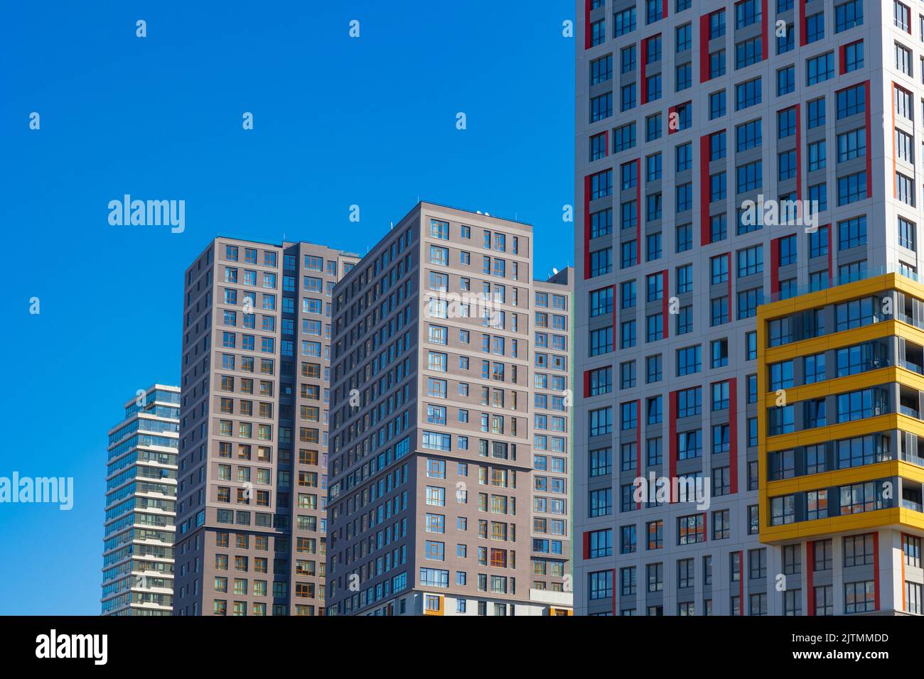 Residential buildings complex. Urban transformation or real estate ...