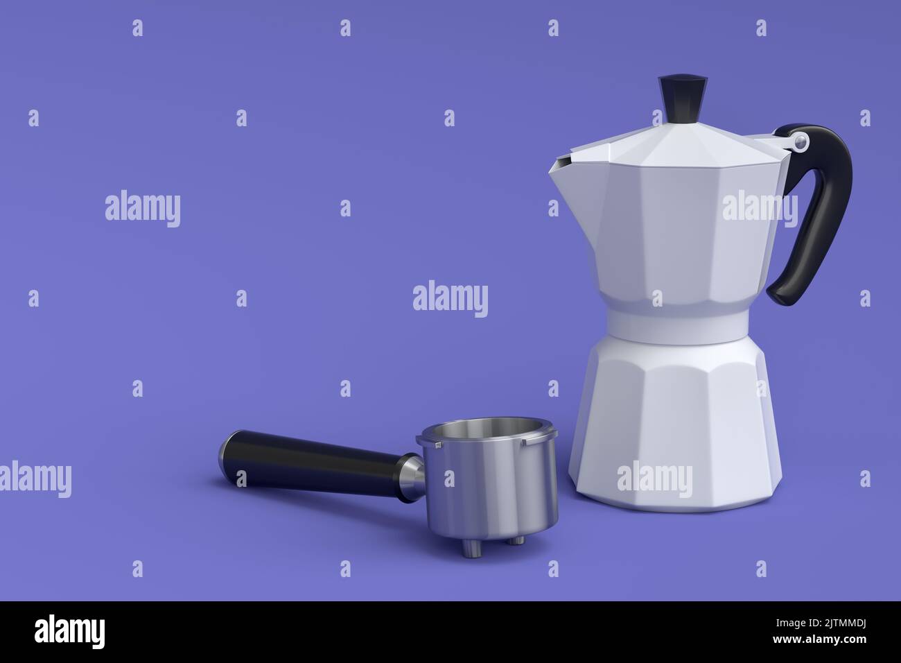 Espresso coffee machine with horn and geyser coffee maker for preparing ...