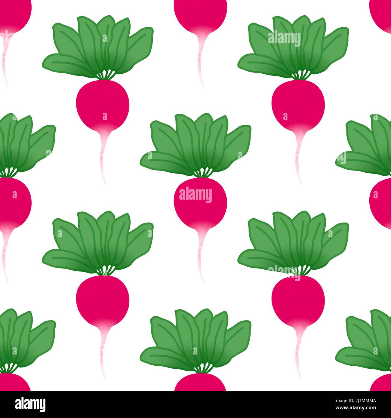 Harvest radish cartoon seamless vegetable pattern for wrapping paper ...