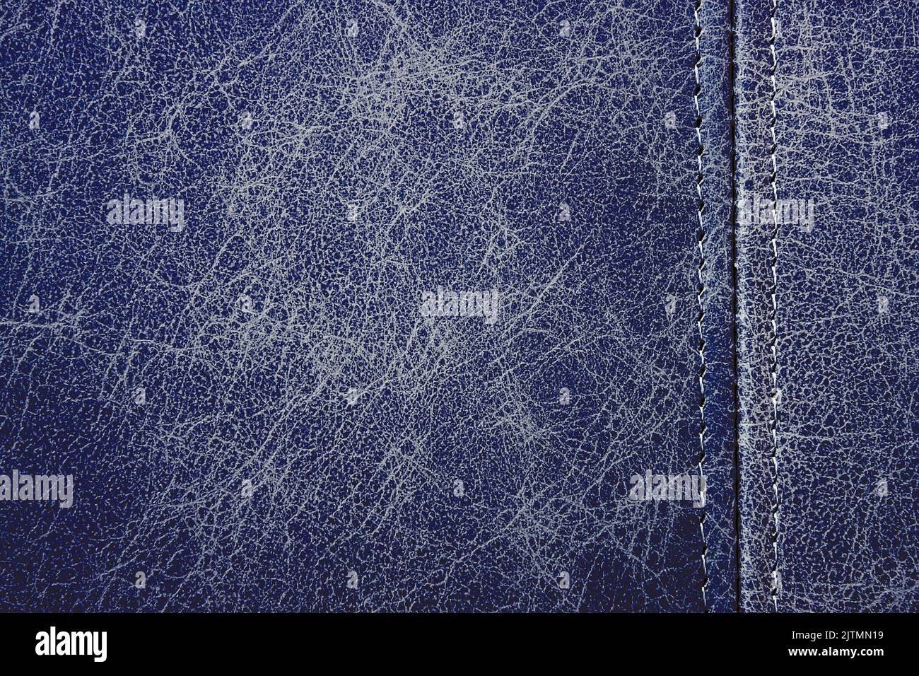 Blue Leather texture with seam background Stock Photo - Alamy
