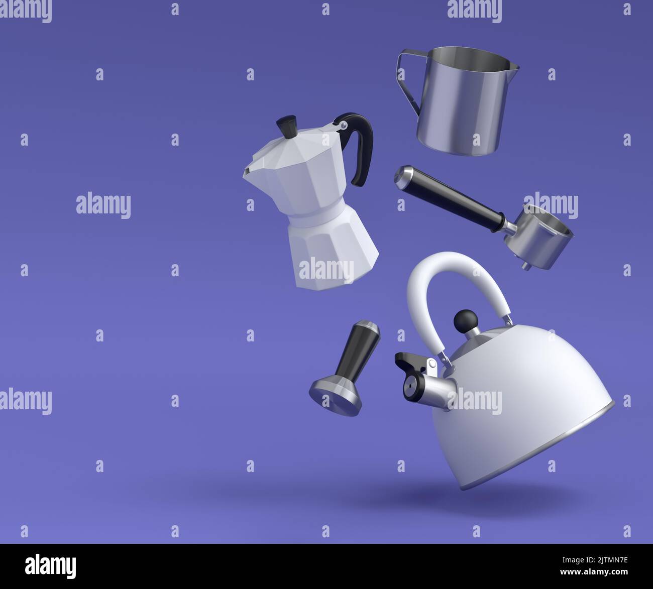 Espresso coffee machine, kettle with horn and geyser coffee maker for ...