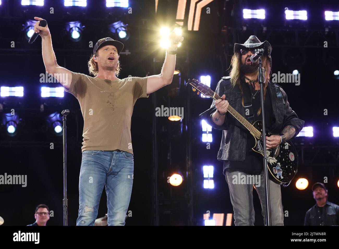 Dierks Bentley,Billy Ray Cyrus at the CMA Music Festival held at the ...