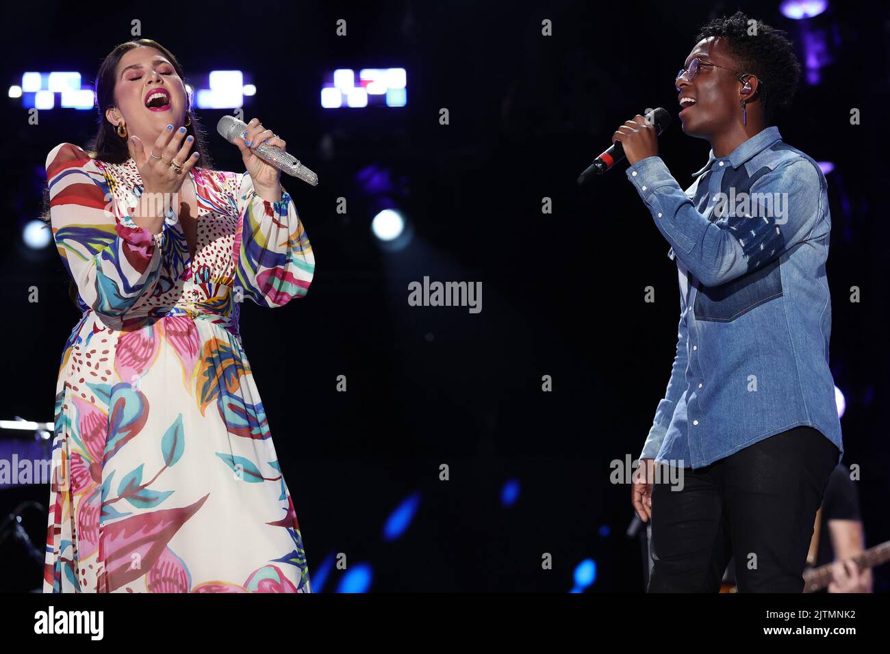 Hillary Scott, Lady A, Breland at the CMA Music Festival held at the ...