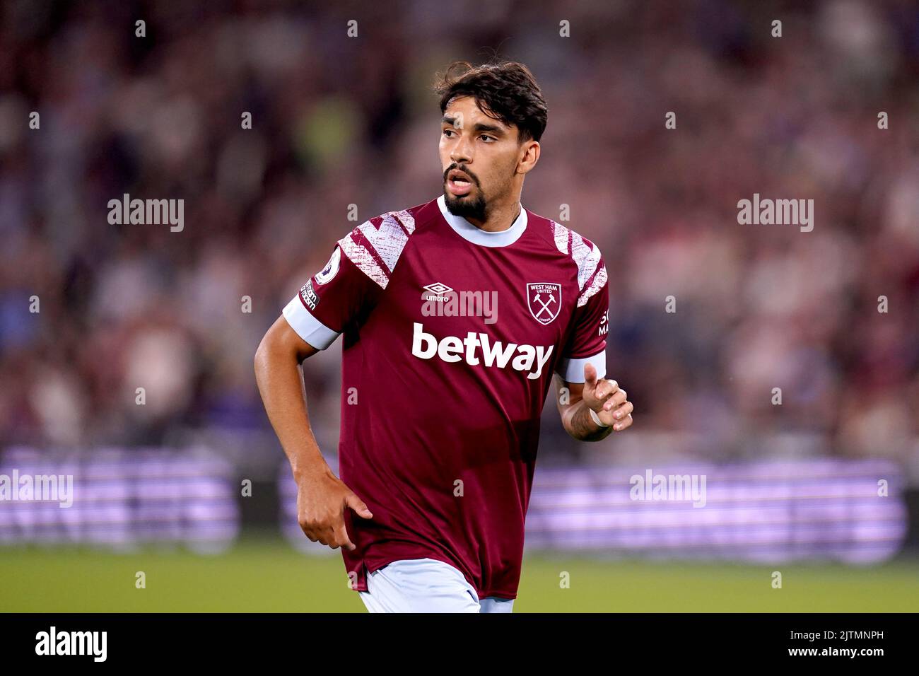 West Ham United's Lucas Paqueta during the Premier League match at the ...
