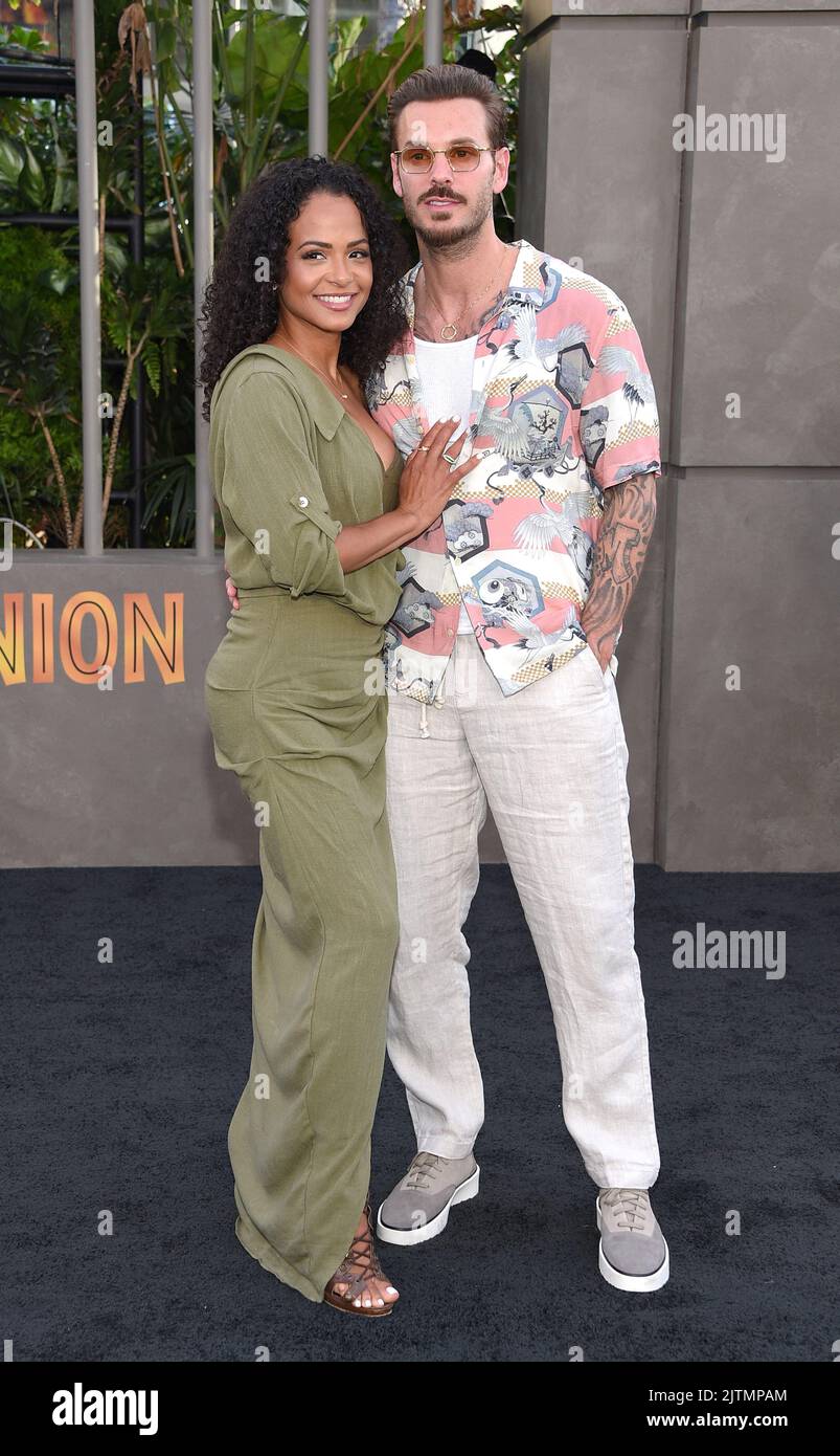 Christina Milian and M. Pokora arriving to 'Jurassic World Dominion ...