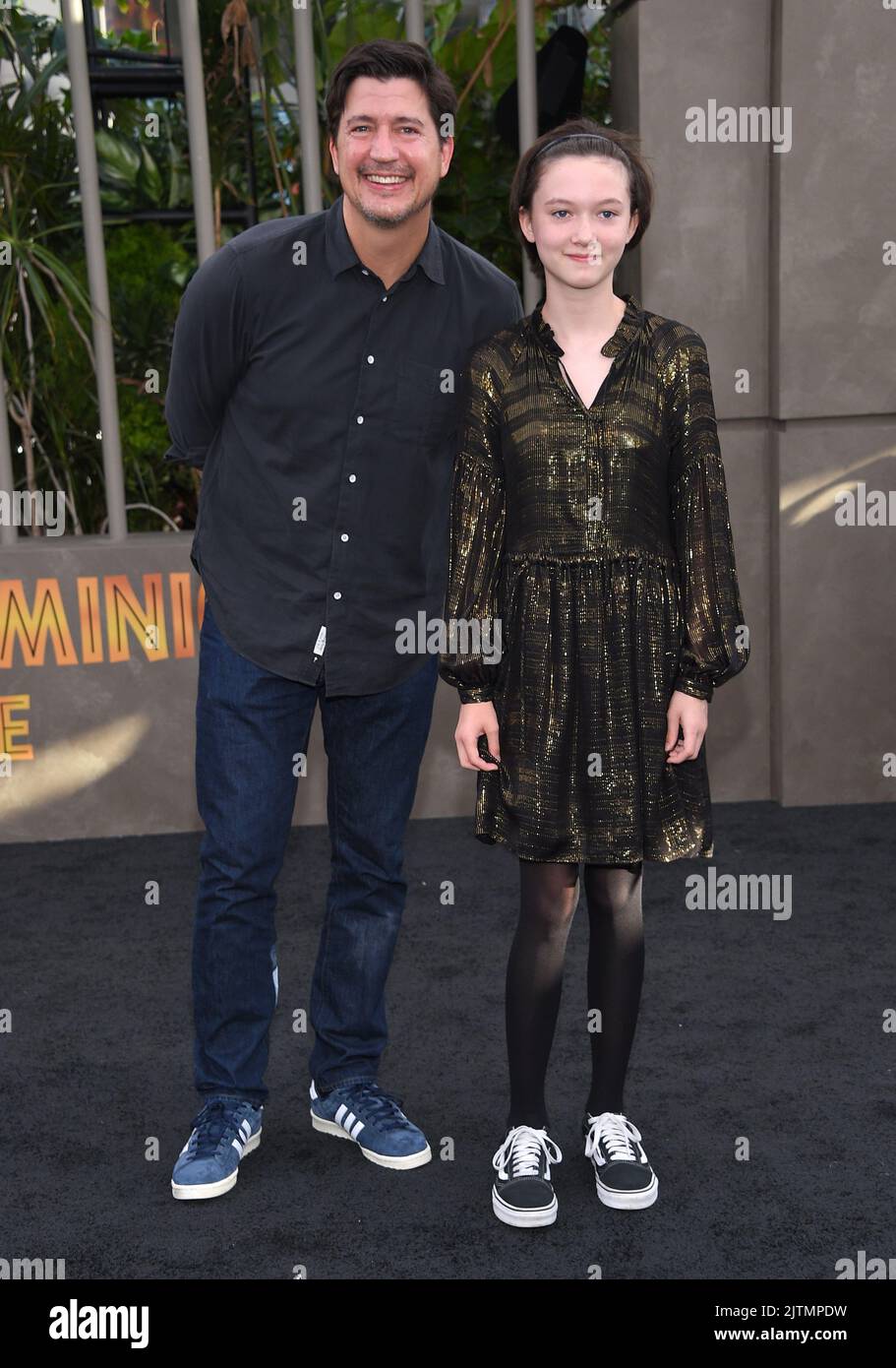 Ken Marino and Ruby Marino arriving to 'Jurassic World Dominion' world ...