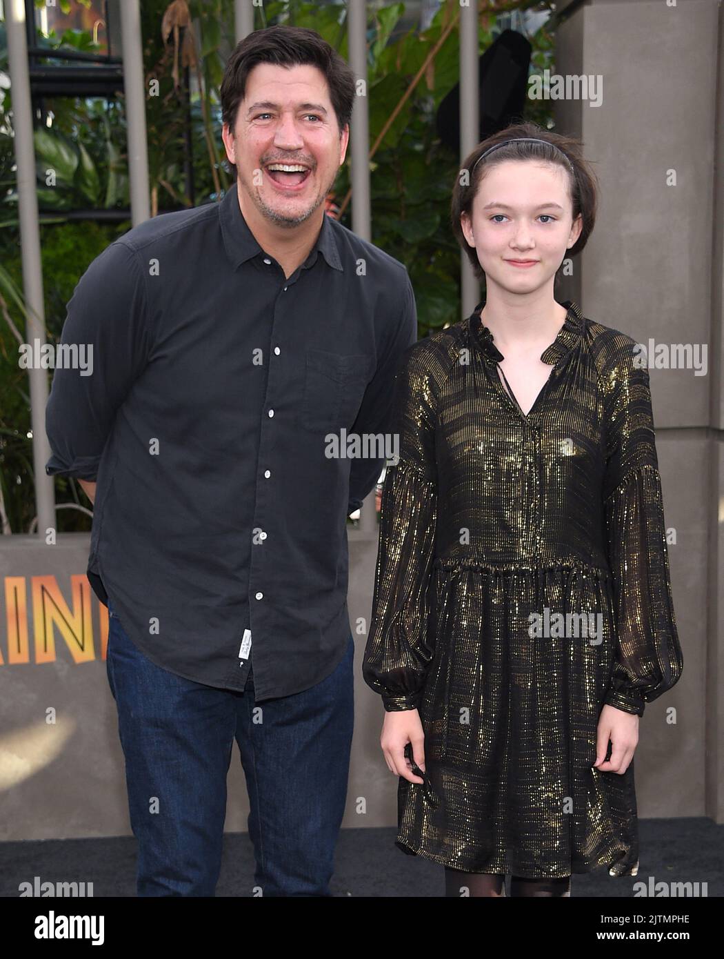 Ken Marino and Ruby Marino arriving to 'Jurassic World Dominion' world premiere at the TCL ...