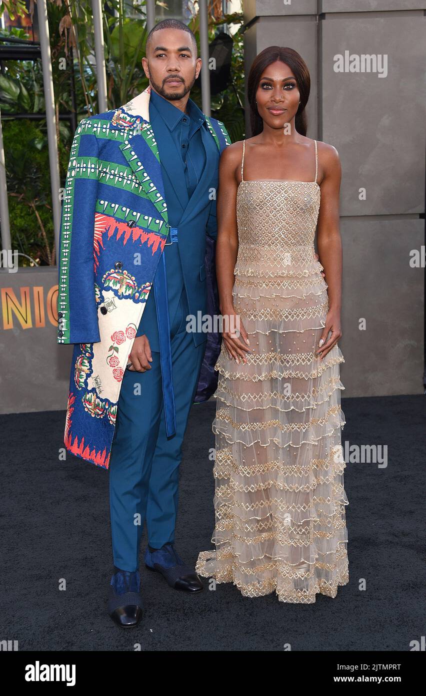 DeWanda Wise and Alano Miller arriving to 'Jurassic World Dominion ...