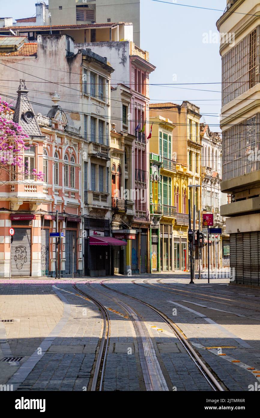 empty streets of downtown Rio de Janeiro, Brazil - August 1, 2020 ...