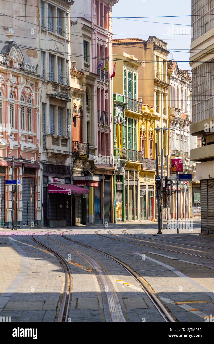 empty streets of downtown Rio de Janeiro, Brazil - September 7, 2020 ...