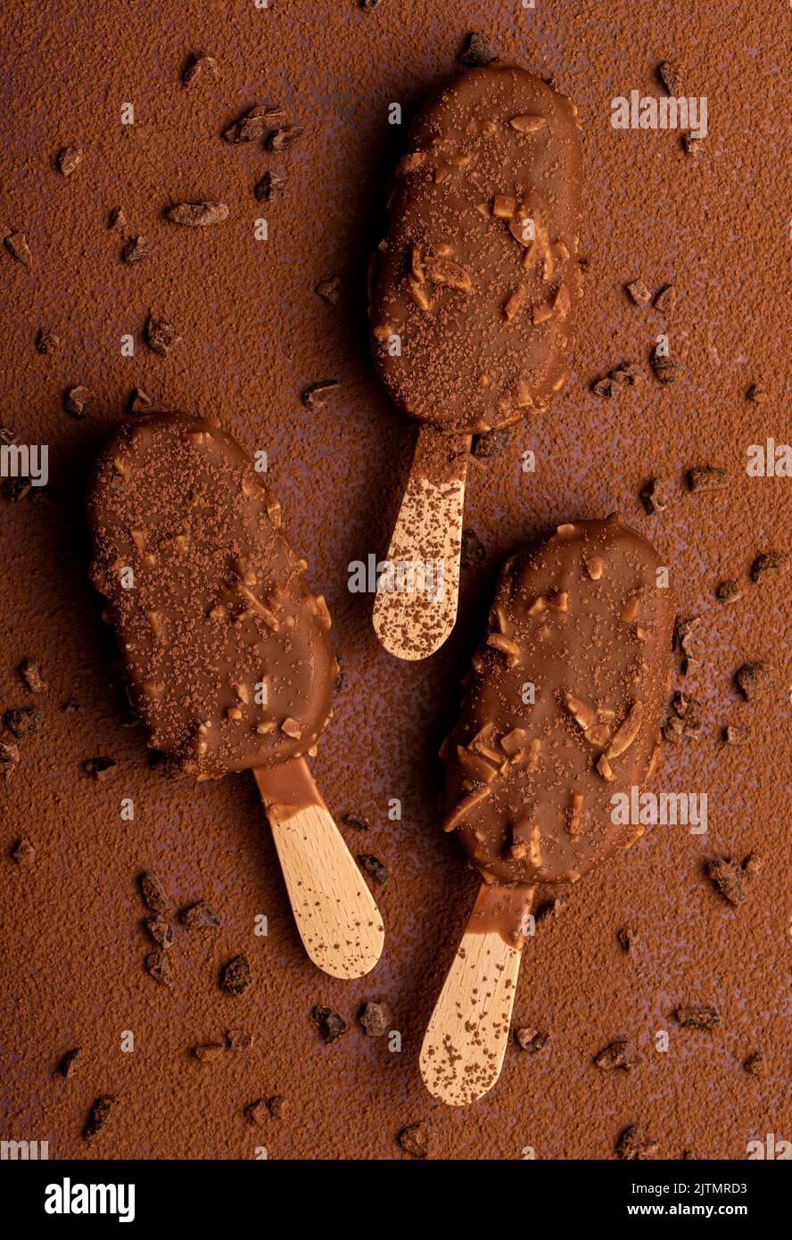 Food photography of ice cream, chocolate, frozen dessert Stock Photo ...