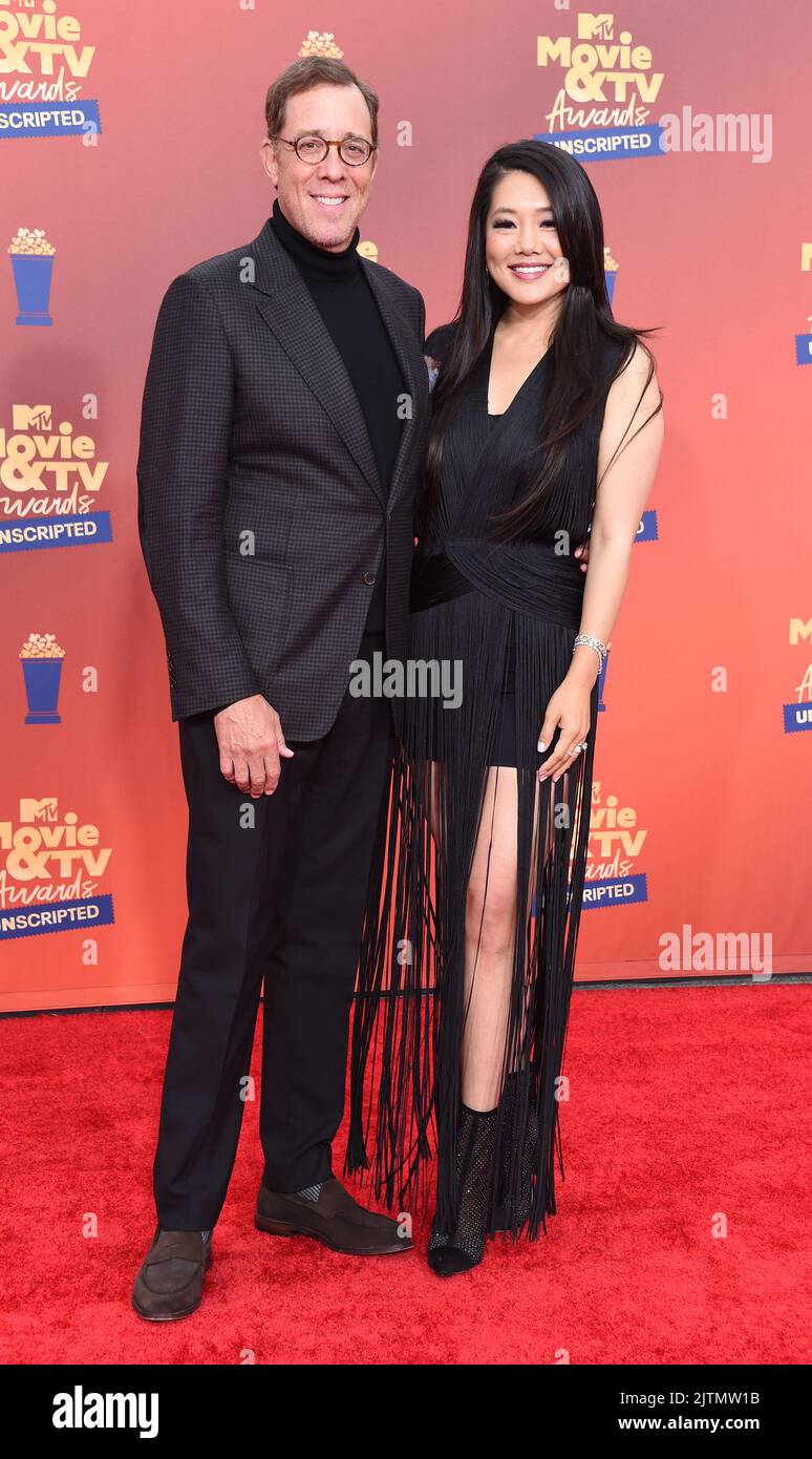 Rob Minkoff and Crystal Kung Minkoff arriving at the Movie & TV Awards ...