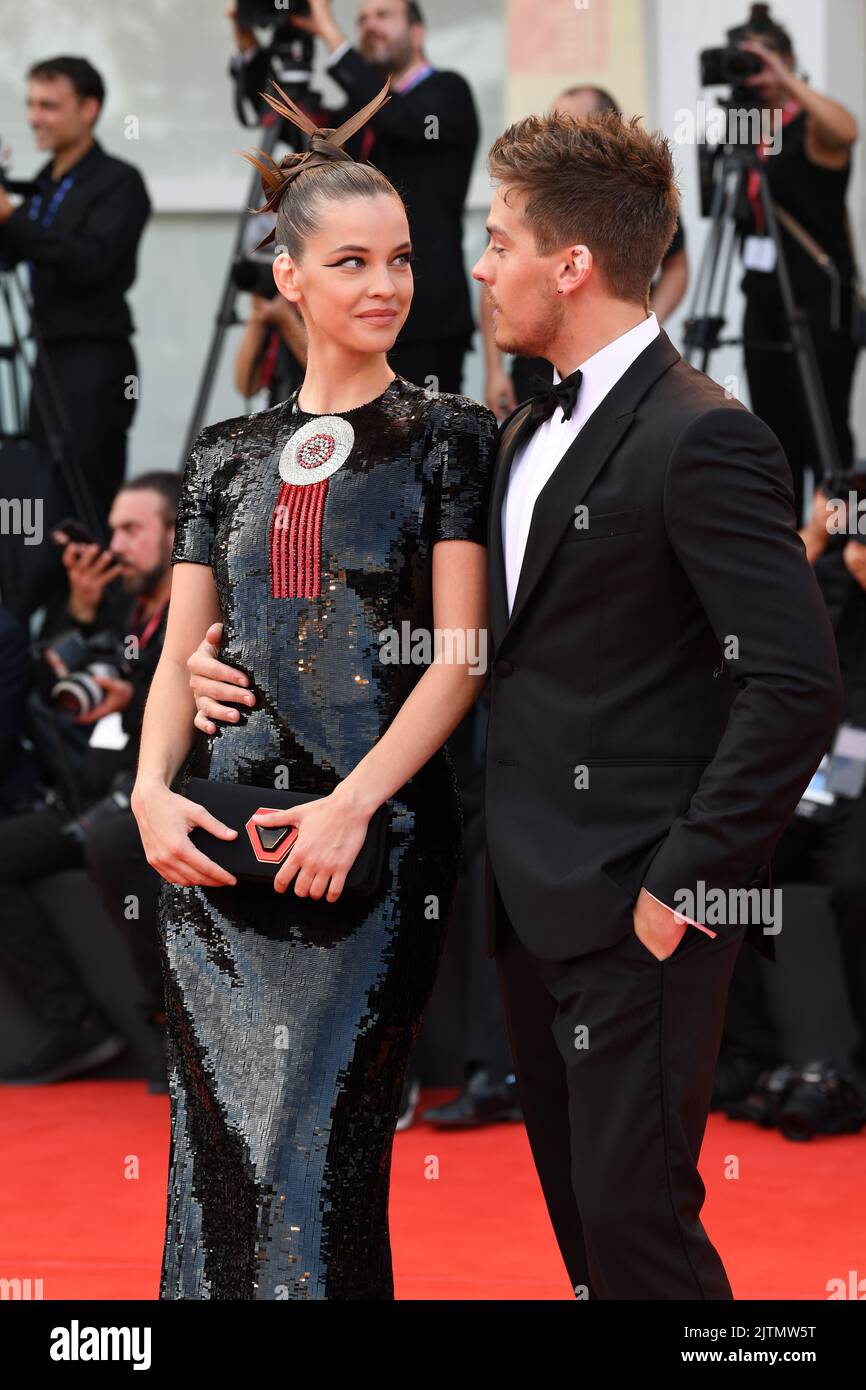 Venice, Italy. August 31, 2022, Barbara Palvin and Dylan Sprouse attend ...