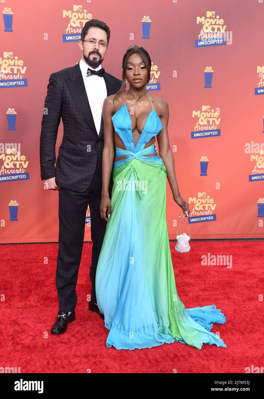 Jeff Lazkani and Chelsea Lazkani arriving at the Movie & TV Awards ...