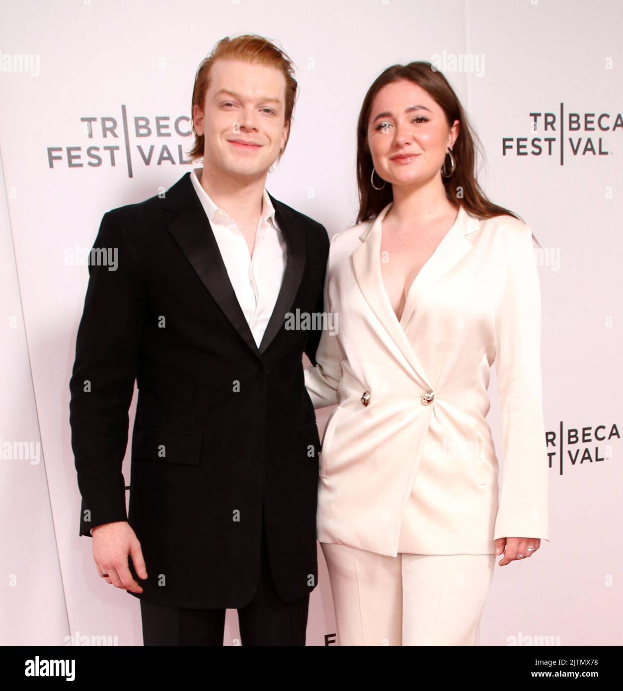 Cameron Monaghan and Emma Kenney attending the Tribeca Film Festival ...