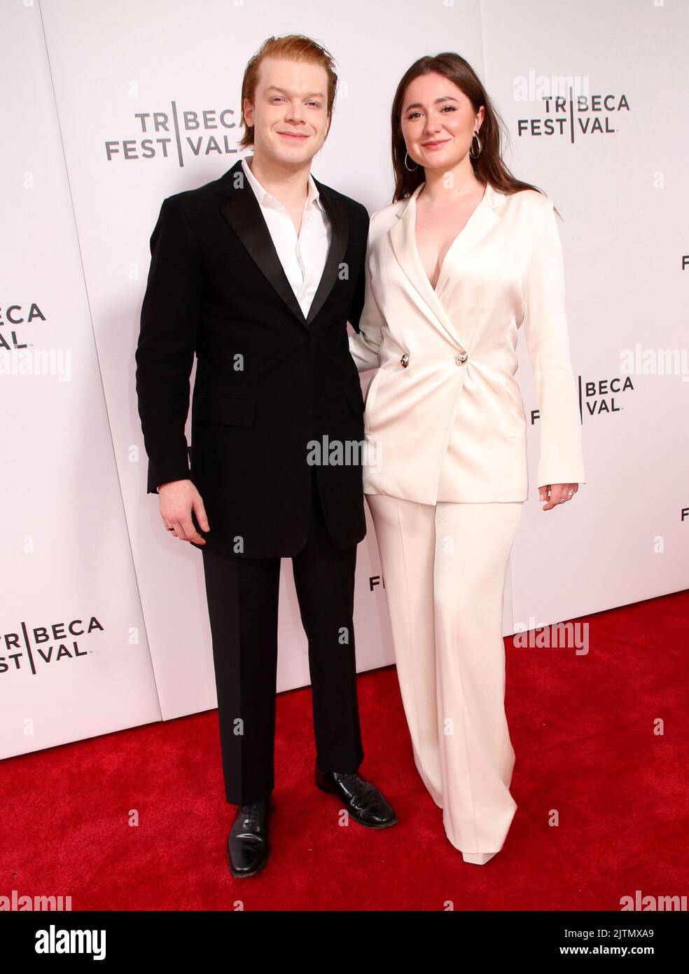 Cameron Monaghan and Emma Kenney attending the Tribeca Film Festival ...