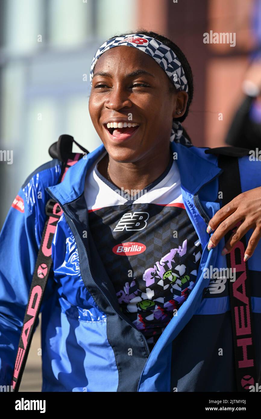New York, USA. 31st Aug, 2022. Coco Gauff seen arriving for her second ...