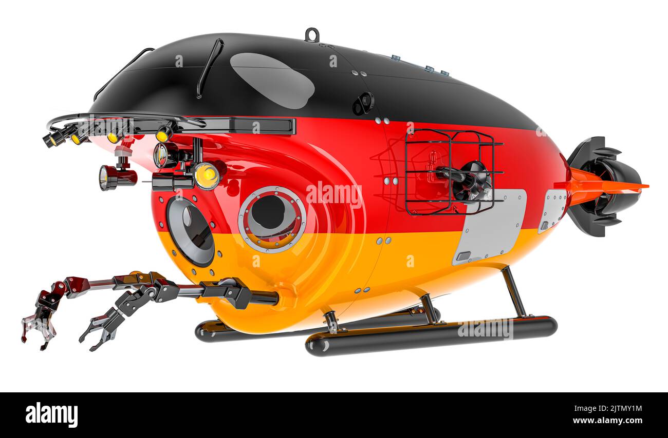 Bathyscaphe with German flag. Marine geology, oceanography in Germany ...