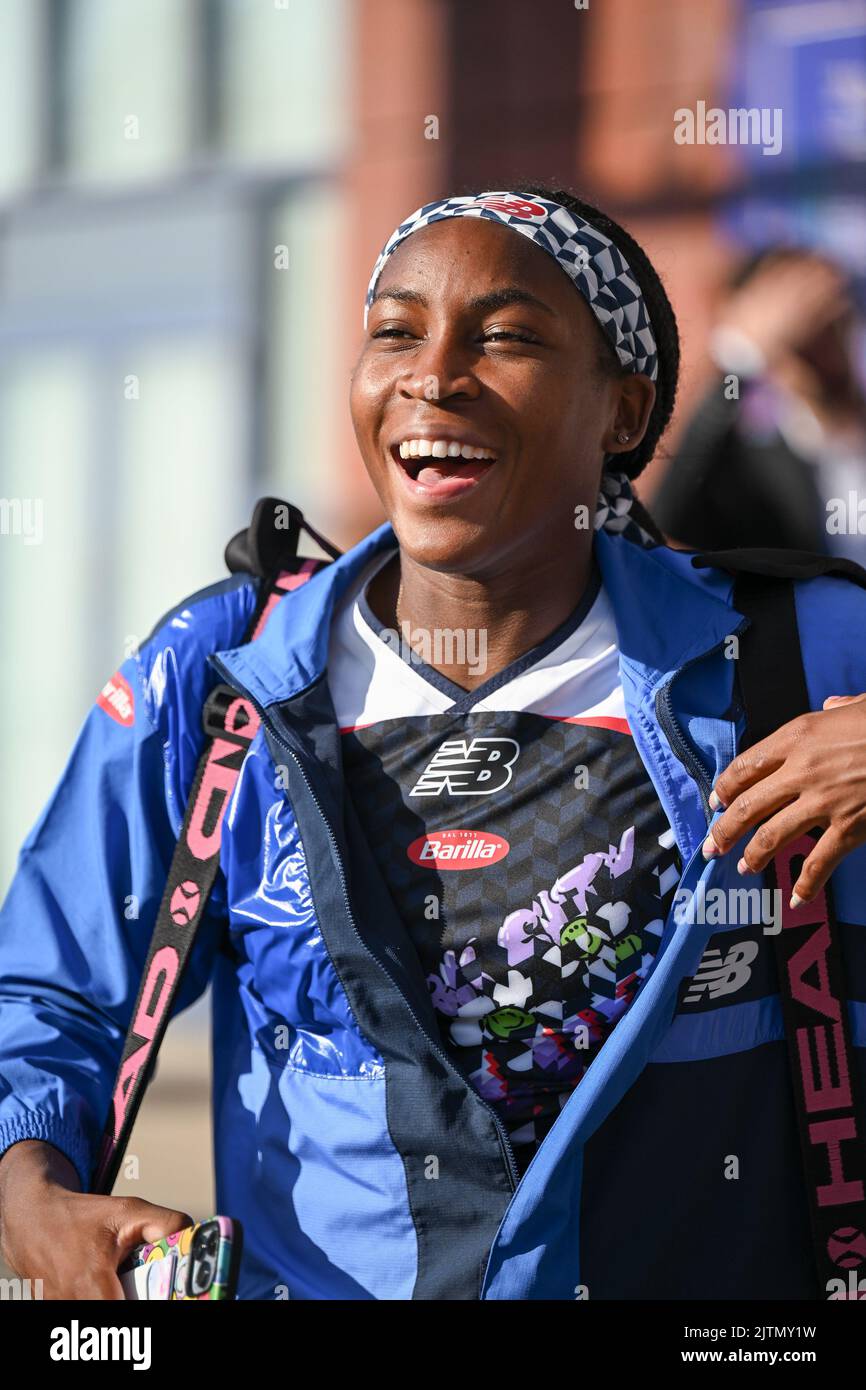New York, USA. 31st Aug, 2022. Coco Gauff seen arriving for her second ...