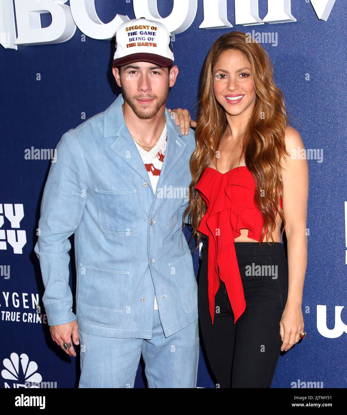 Nick Jonas and Shakira attending the NBCUniversal 2022 Upfront held at ...