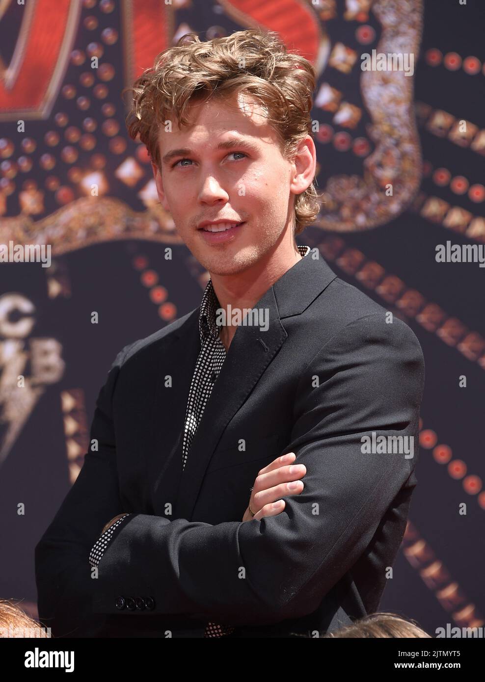 Austin Butler at the Presley family hand and footprint feremony ...