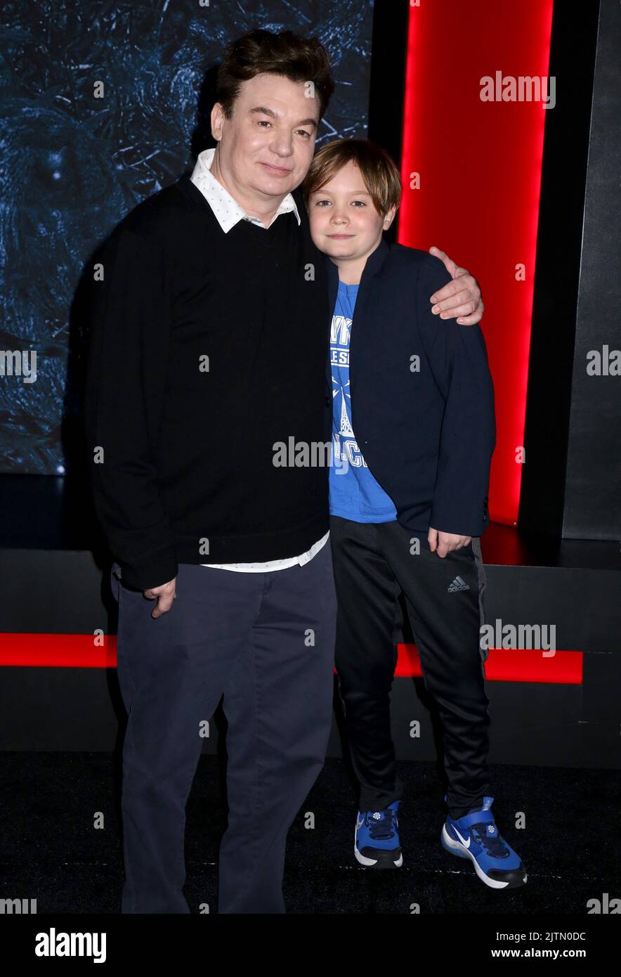Mike Myers and son Spike Myers attending the 'Stranger Things' Season 4 ...