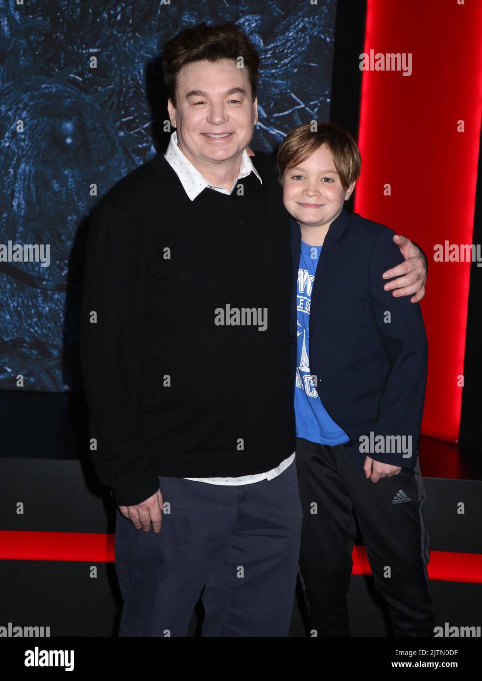 Mike Myers and son Spike Myers attending the 'Stranger Things' Season 4 ...