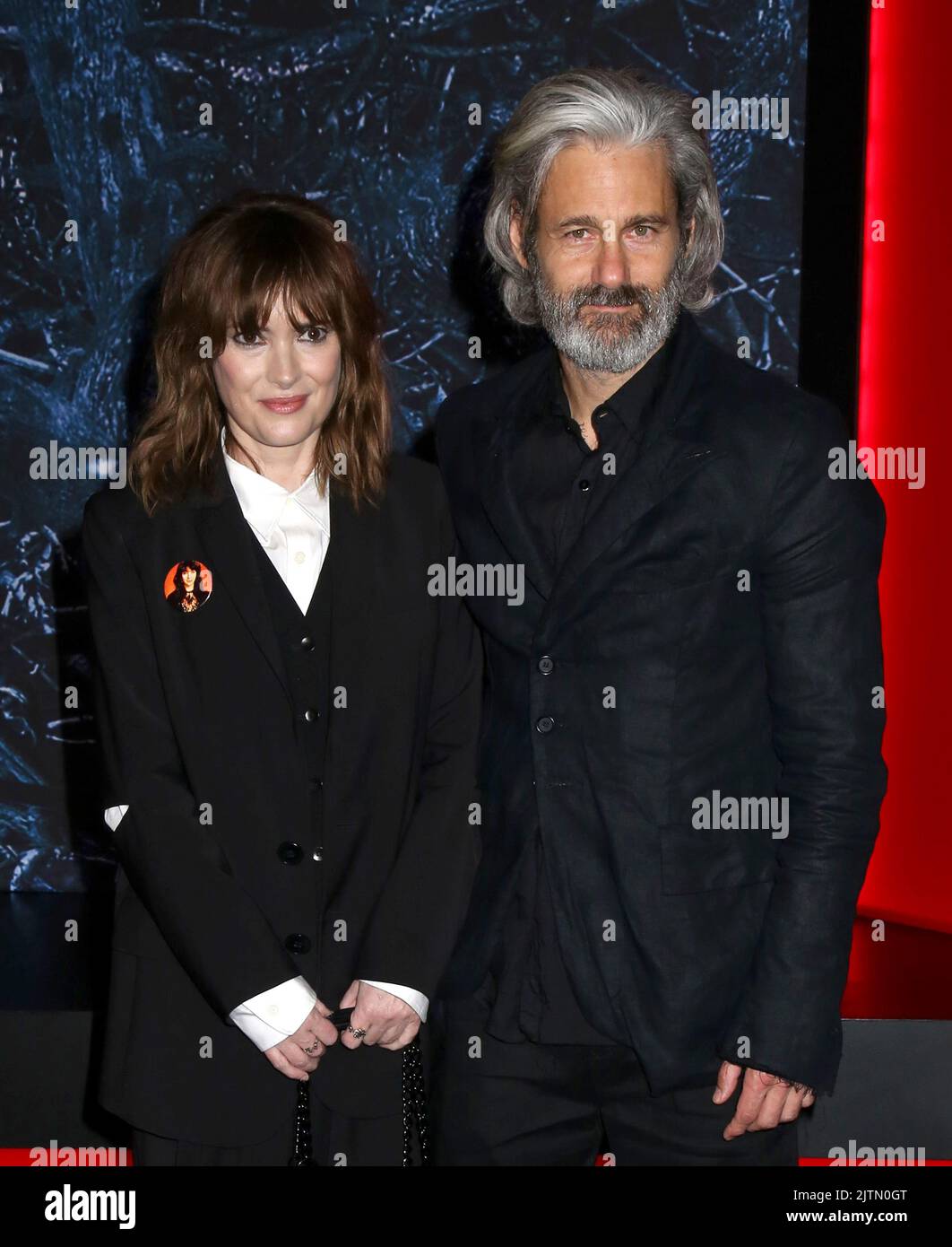Winona Ryder and Scott Mackinlay Hahn attending the 'Stranger Things ...
