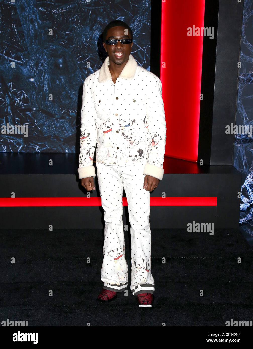 Caleb McLaughlin attending the 'Stranger Things' Season 4 World ...