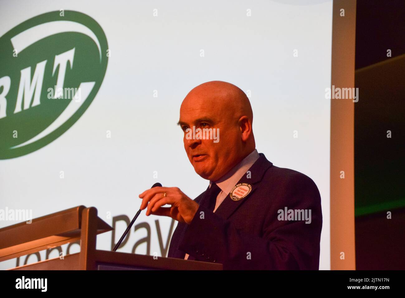 London, England, UK. 31st Aug, 2022. MICK LYNCH, general secretary of ...