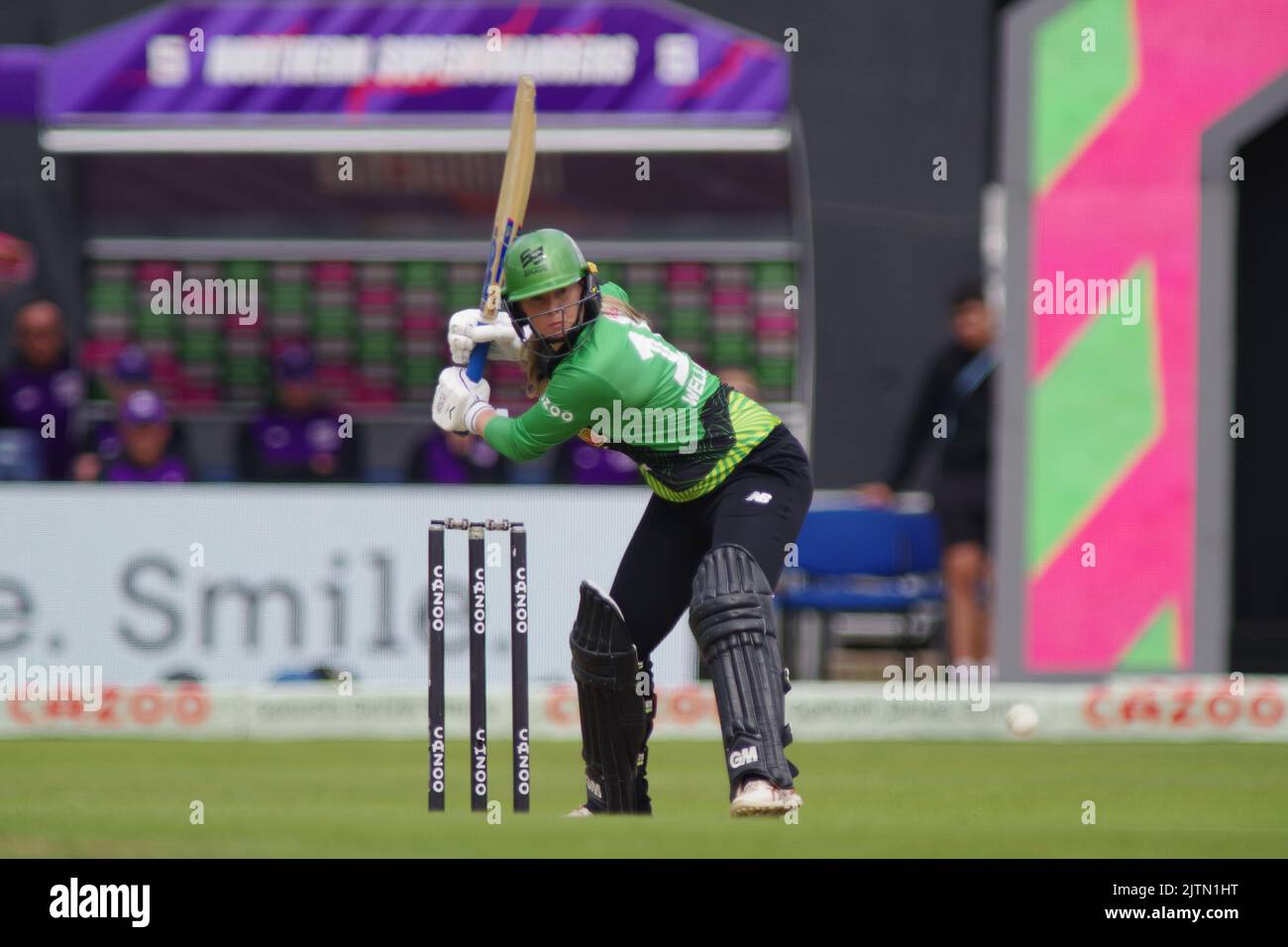 Leeds, England, 31 August 2022. Amanda-Jade Wellington batting for ...