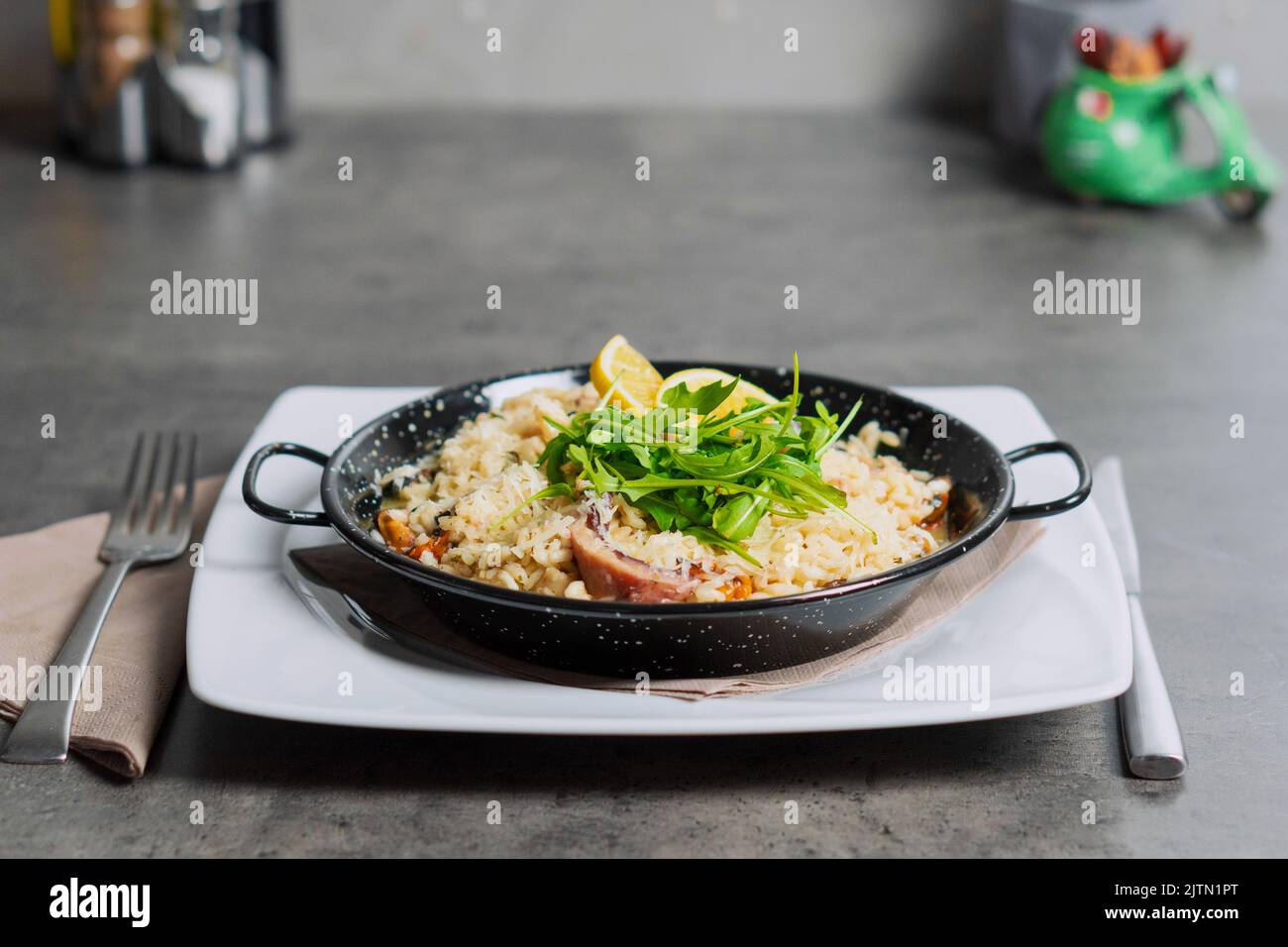 Seafood risotto cereal hi-res stock photography and images - Alamy